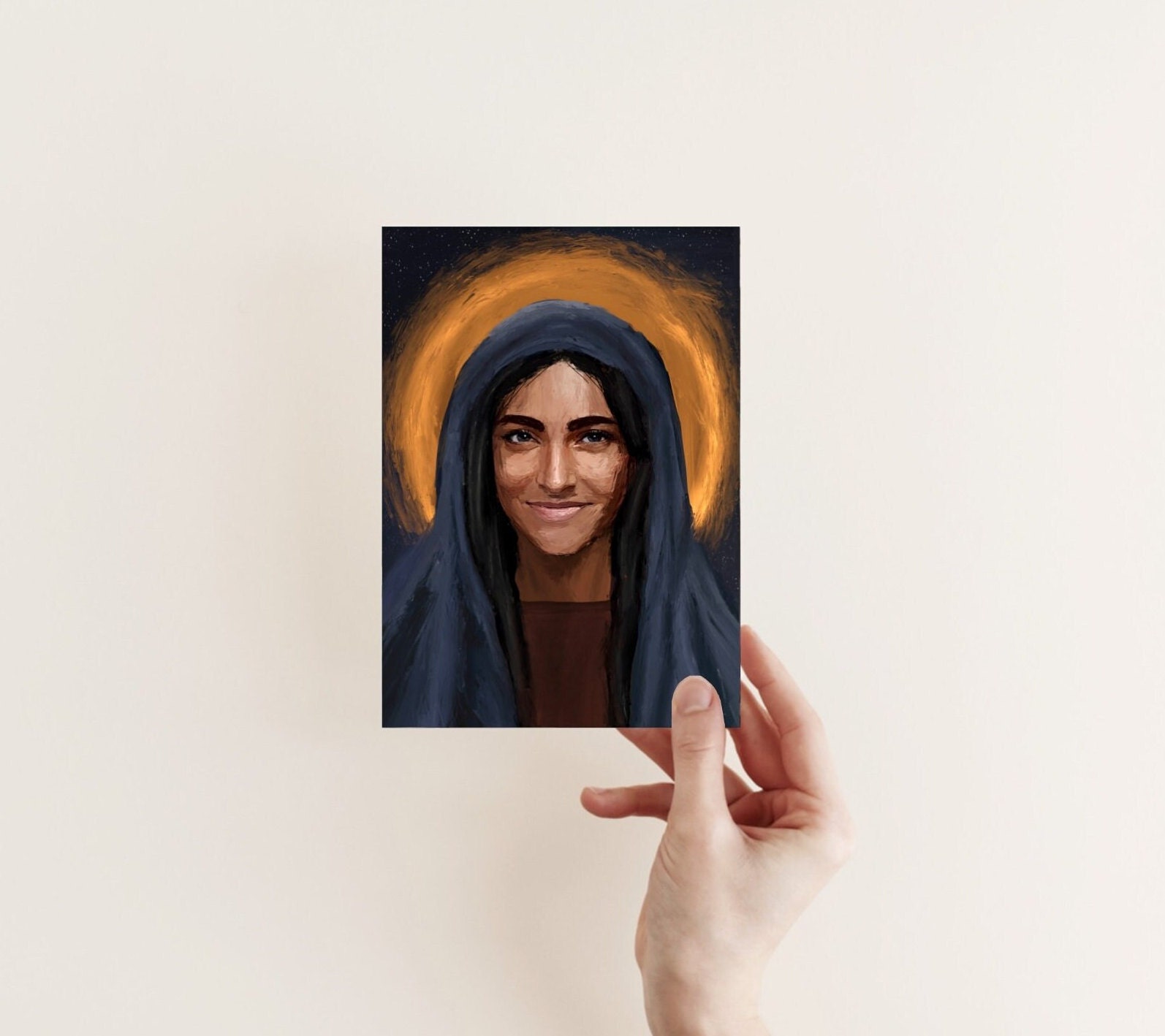 Virgin Mary Smiling Catholic Card Printable Art Digital - Etsy