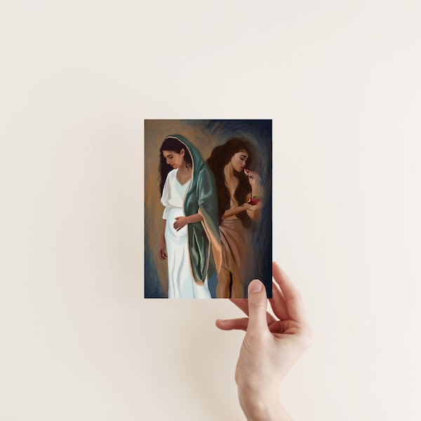 Mary Consoles Eve Print - Etsy