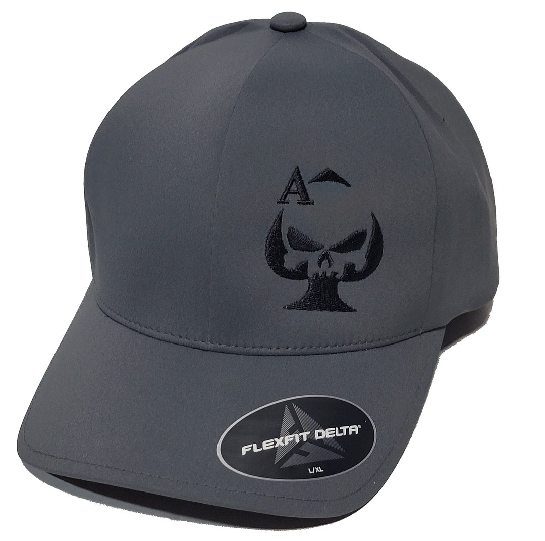 Ace of Spades Embroidered Dark Gray Cap, FLEXFIT DELTA YP180 Hat - Etsy