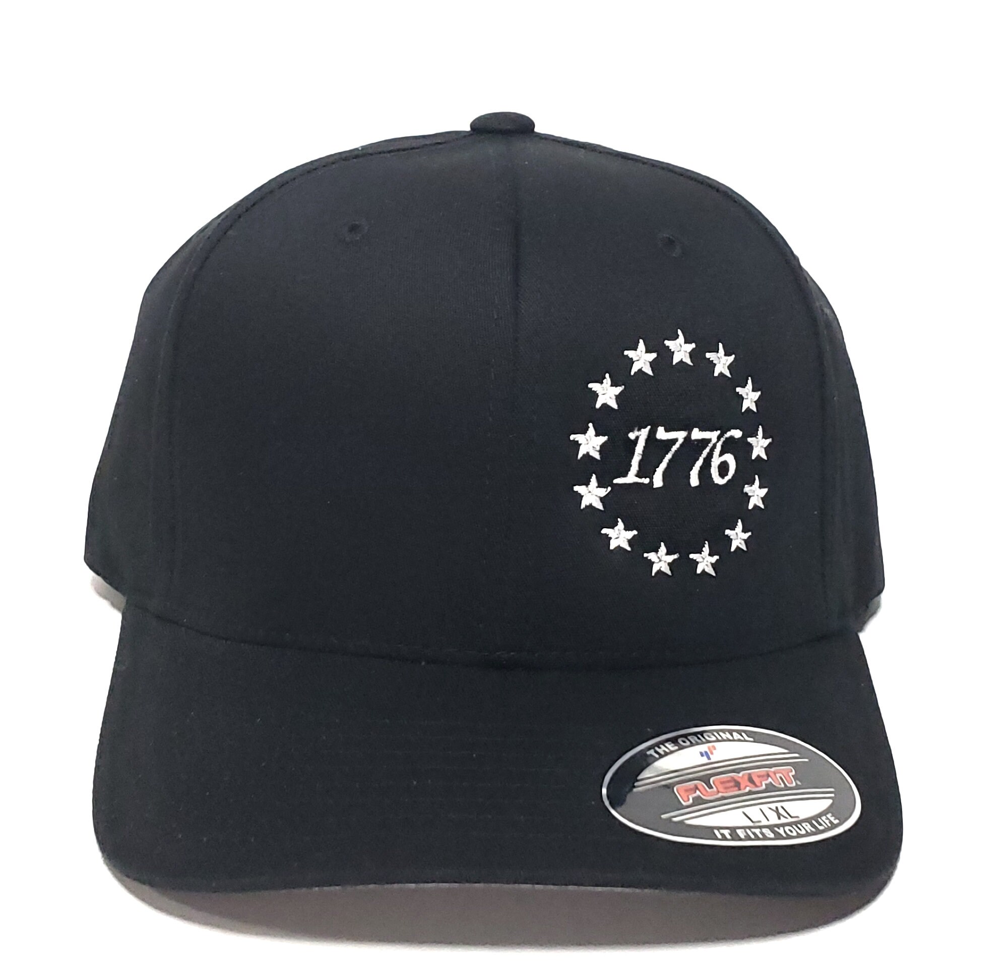 1776 13 Colonies Stars Embroidered Cap, White Logo FLEXFIT Hat 5001 - Etsy