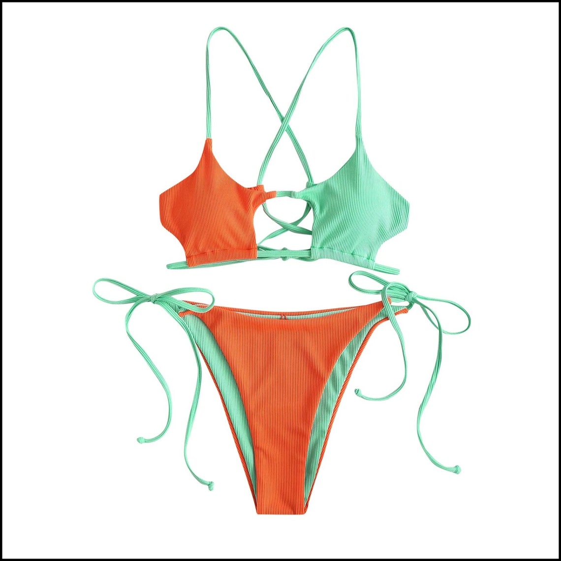 2021 Sexy Bikini Set Push Up Swimwear Women Thong Bikinis Pure Etsy