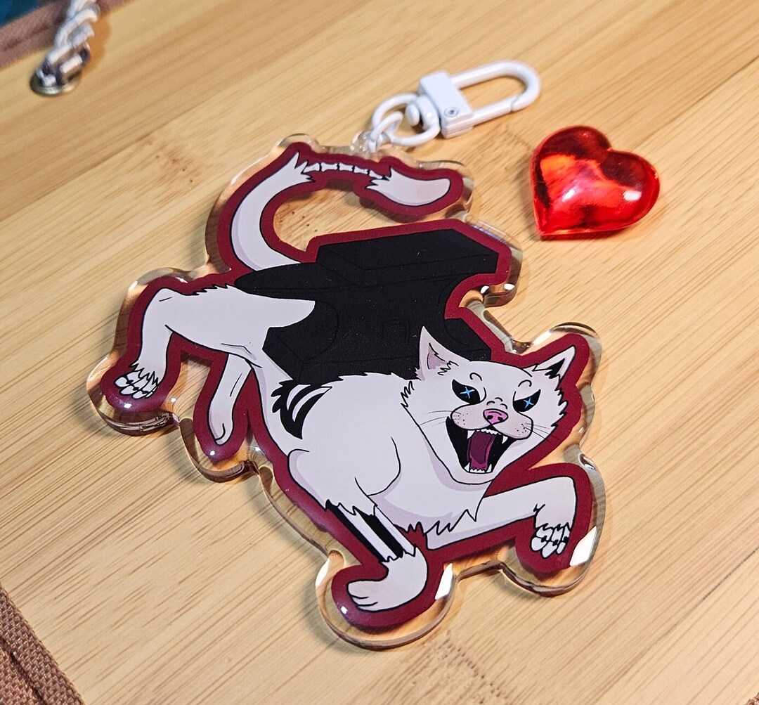 Anvil Cat Lovejoy Keychain - Etsy