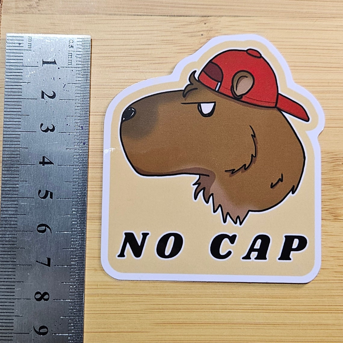 No Cap Capybara Sticker - Etsy