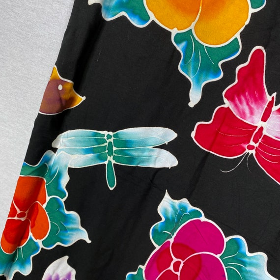 Vintage Van Klee Batik Butterfly Dragonfly Print Saro… - Gem