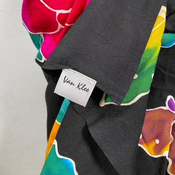 Vintage Van Klee Batik Butterfly Dragonfly Print Saro… - Gem