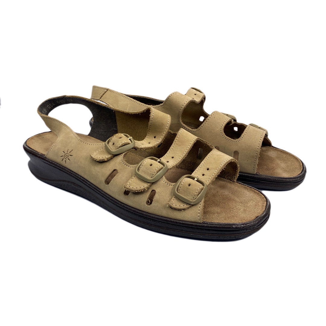 Vintage Y2K Leather Strappy Sandals, Clarks Springer 3-strap Tan Hiking ...