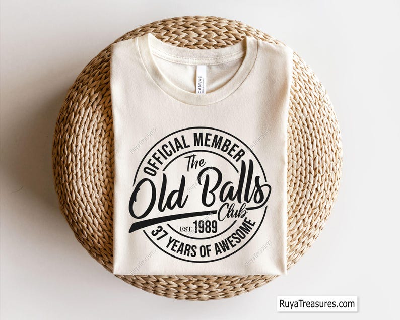 37th Birthday Svg, Official Member the Old Balls Club Est 1989 Svg ...