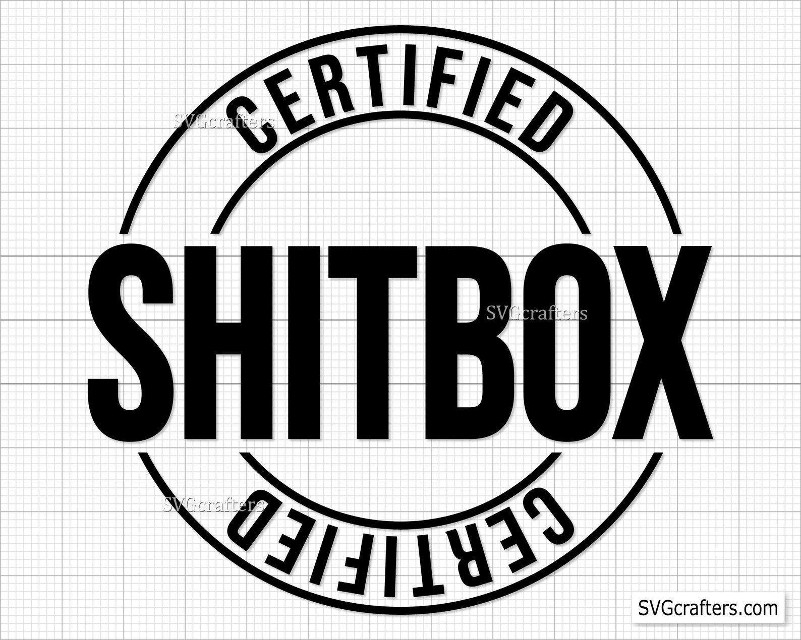Certified Shitbox Svg Png Shitbox Svg Car Decal Svg Funny - Etsy India