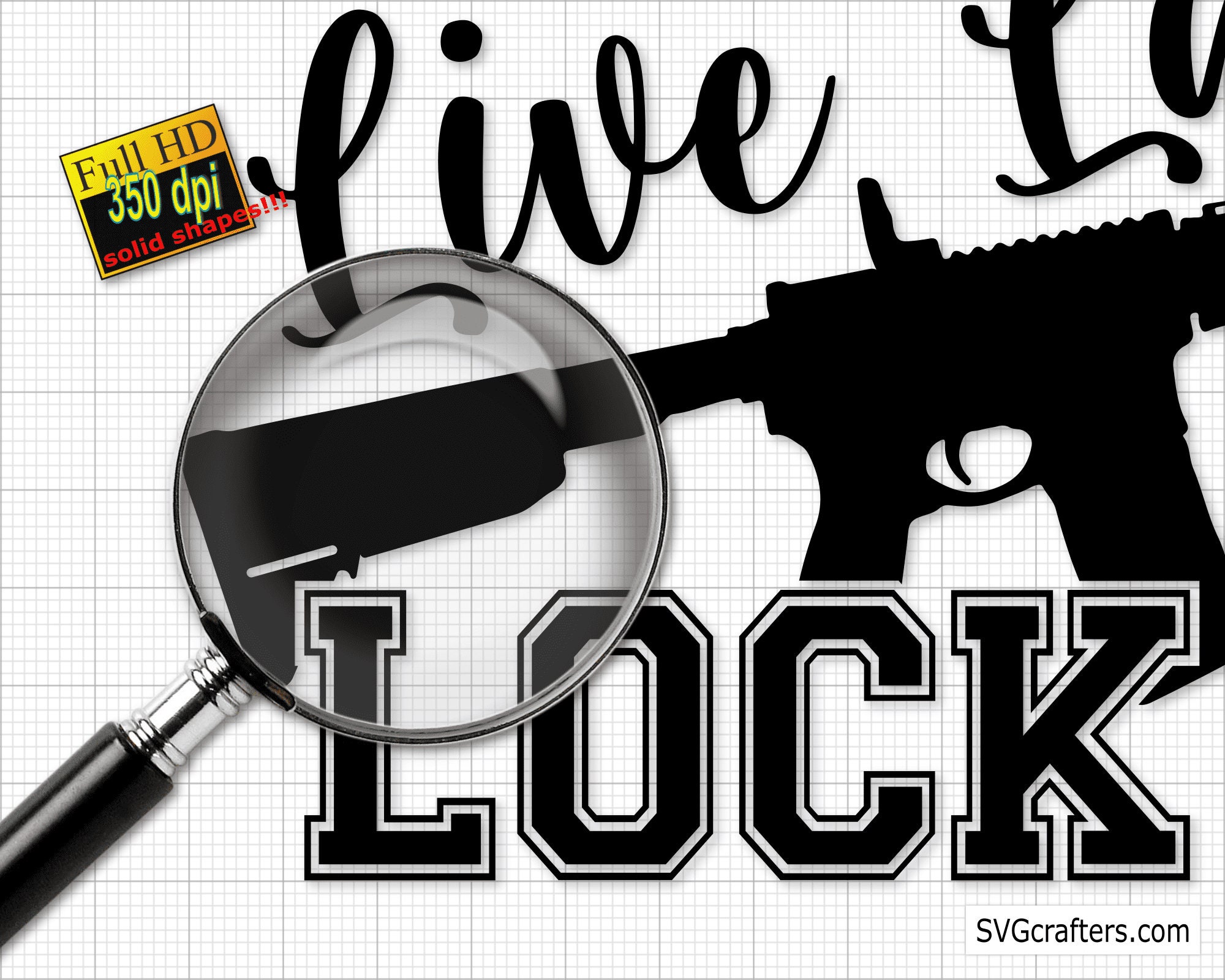 Live Laugh Lock And Load SVG Gun svg 2nd Änderungssvg | Etsy Schweiz