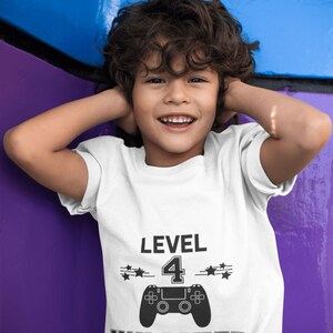 Level 4 Unlocked Svg, 4th Birthday Svg, My 4th Birthday Svg, Fourth ...