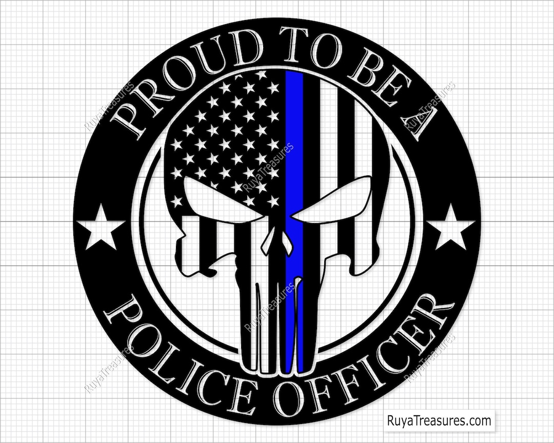 Police Punisher Proud to Be a Police Officer Svg, Police Flag Svg, Back ...