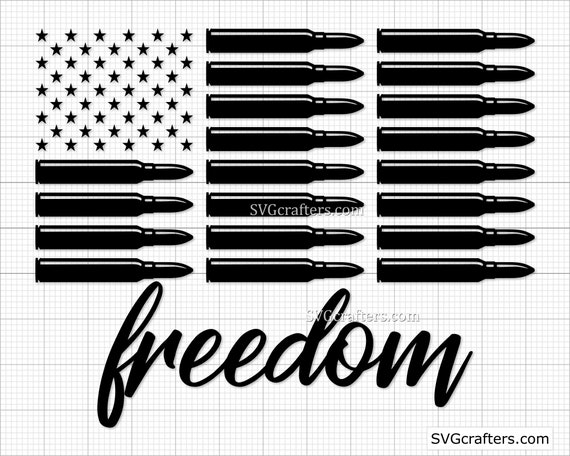 Freedom Bullet Flag Svg Gun Flag Svg Rifle Flag Svg Guns - Etsy Finland
