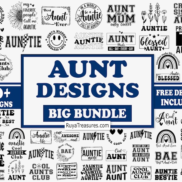 Auntie Svg - Etsy
