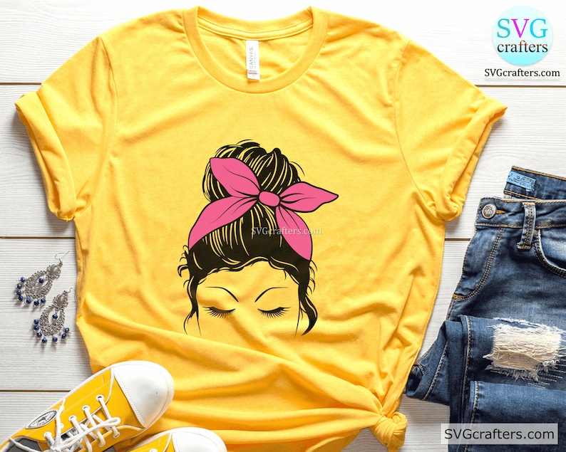 Messy Bun Bundle Svg Messy Hair Svg Dont Care Svg Mom Etsy