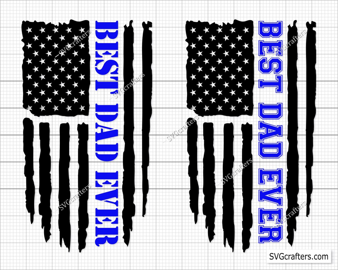Best Dad Ever Thin Blue Line Svg, Dad the Legend Svg, Blue Police Svg ...