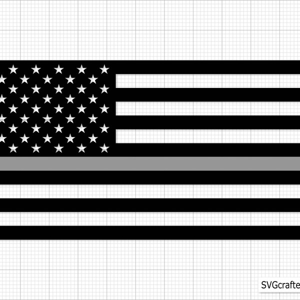 Thin Grey Line Svg - Etsy