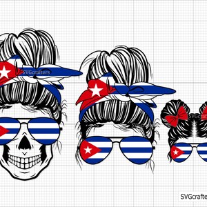 Cuban Momlife Svg Png, Cuba Bun Hair Svg, Cuban Flag Svg Png, Cuban Svg ...
