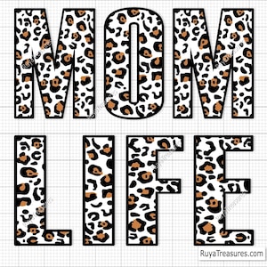 Leopard Mom Life Svg, Leopard Print Svg, Mom Leopard Png, Mom Life Svg ...