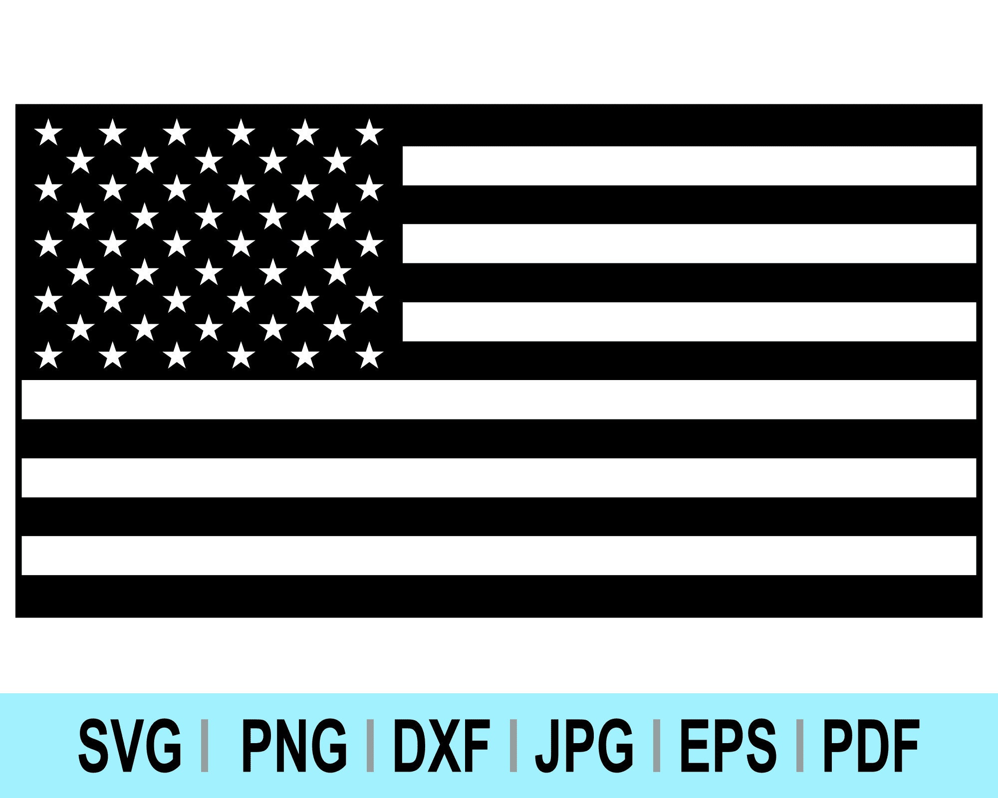 Usa Flag Silhouette Vector