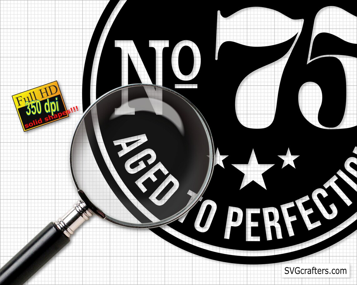 75th Birthday Svg Png 75th Svg Aged to Perfection Svg 75 - Etsy