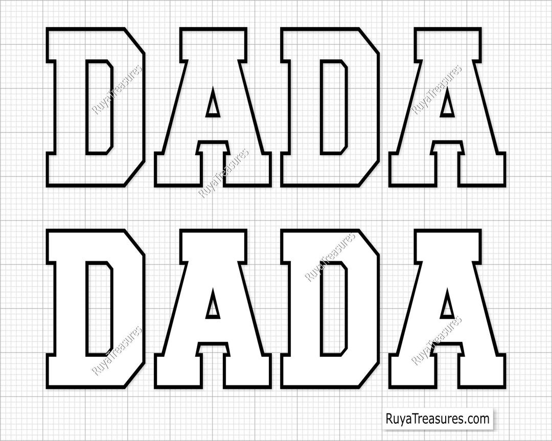 Dada Varsity Svg, Dada Varsity Curved Svg, Dada Varsity Letters Svg ...