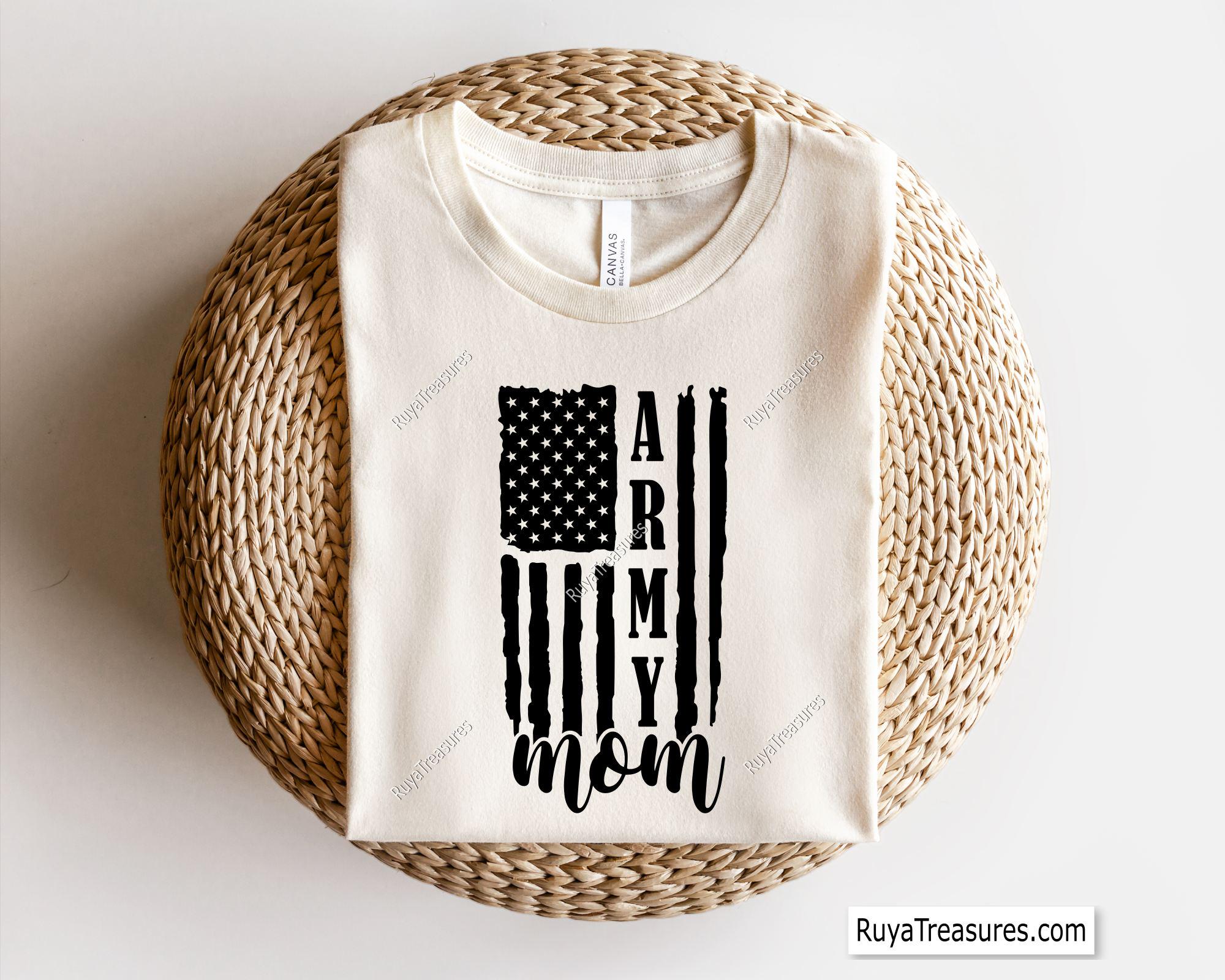 Army Mom Flag Svg Png, Army Svg, Proud Army Mom Svg, Military Family ...