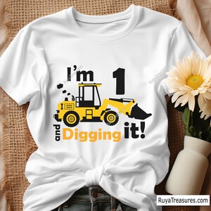 I'm 1 and Digging It Svg Png, 1st Birthday Svg, Construction Svg ...
