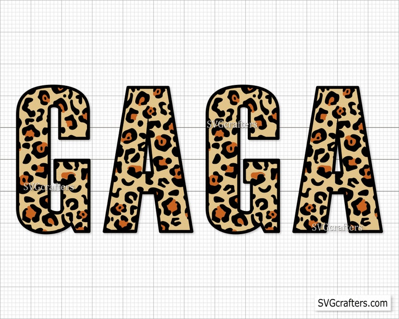 Leopard Gaga Svg, Grandma Svg, Mom and Nana Svg, Mom and Grandma Svg ...