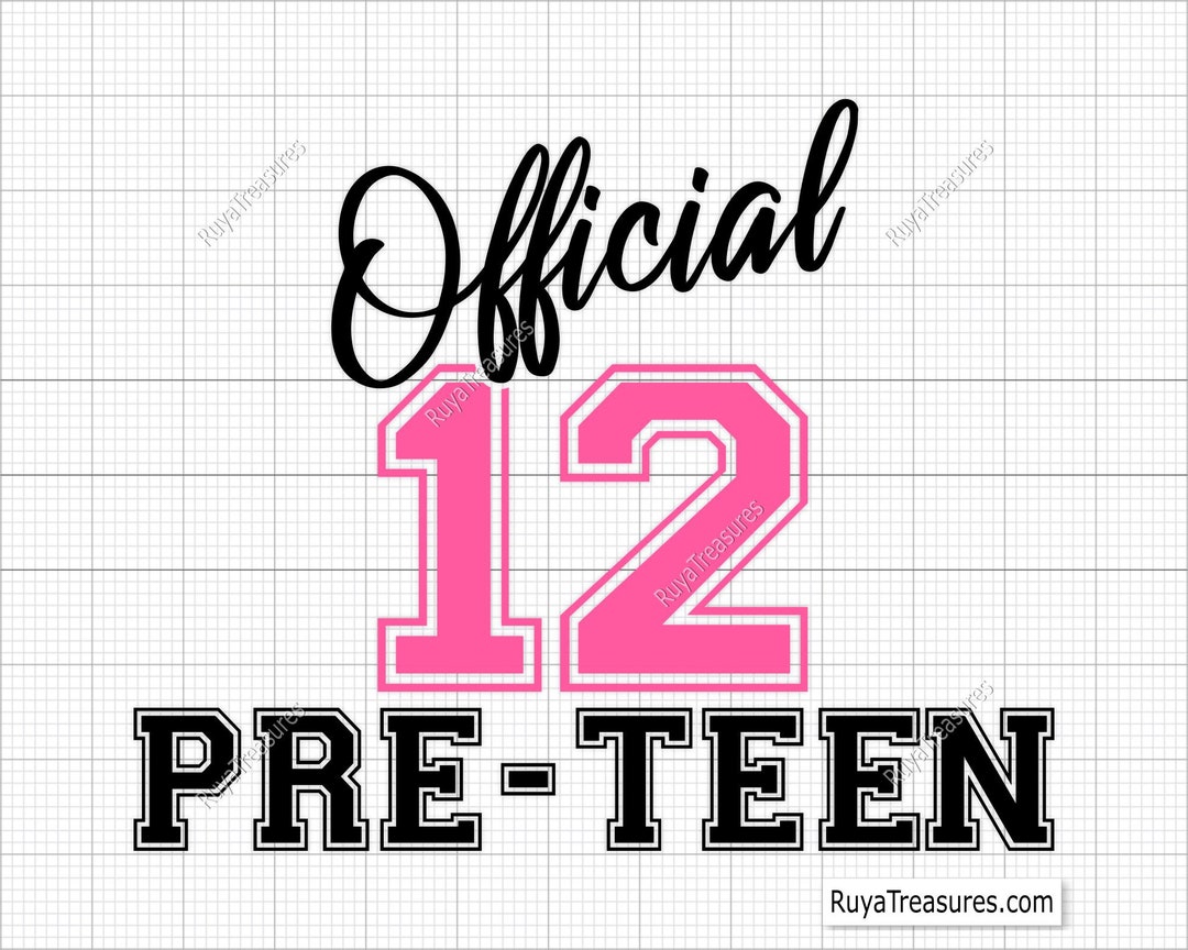 12th Birthday Svg, Official 12 Pre-teen Svg, My 12th Birthday Svg ...