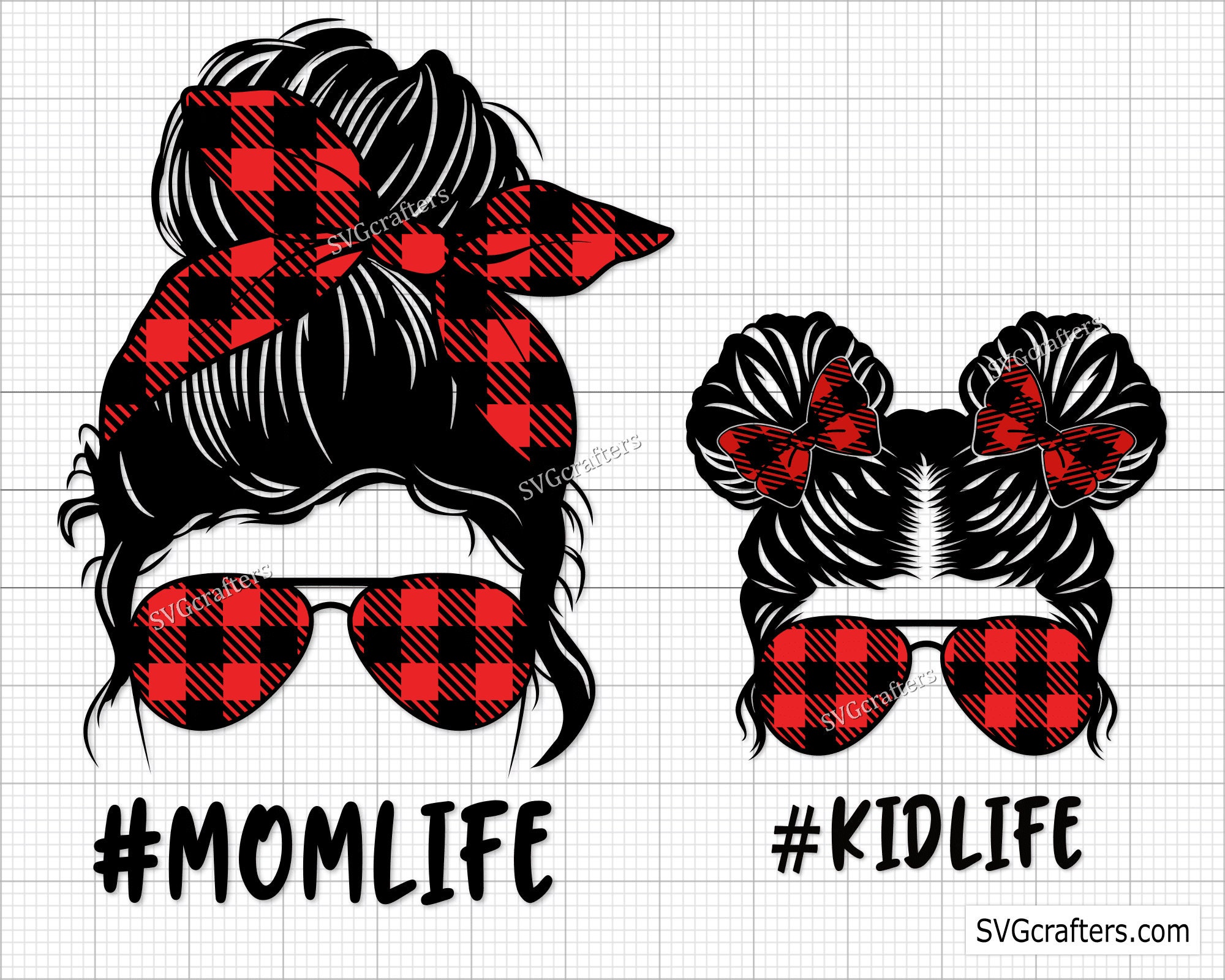 Messy Bun Svg Messy Bun With Glasses Svg Momlife Svg Mom Etsy India