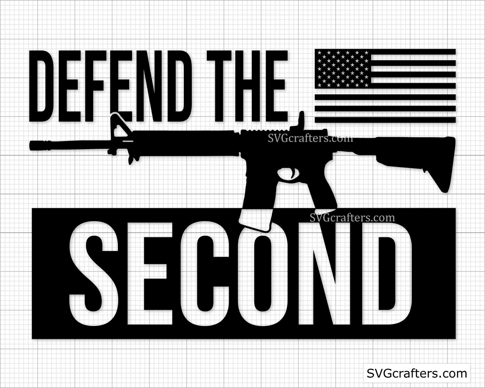 Defend the Second Svg, 2nd Amendment Svg, Gun Svg, Patriotic Svg, Guns ...