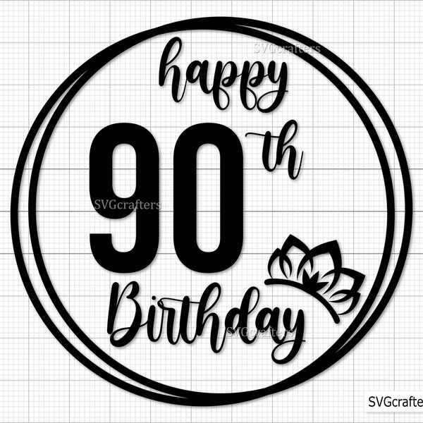 90th Birthday Man Svg - Etsy Canada