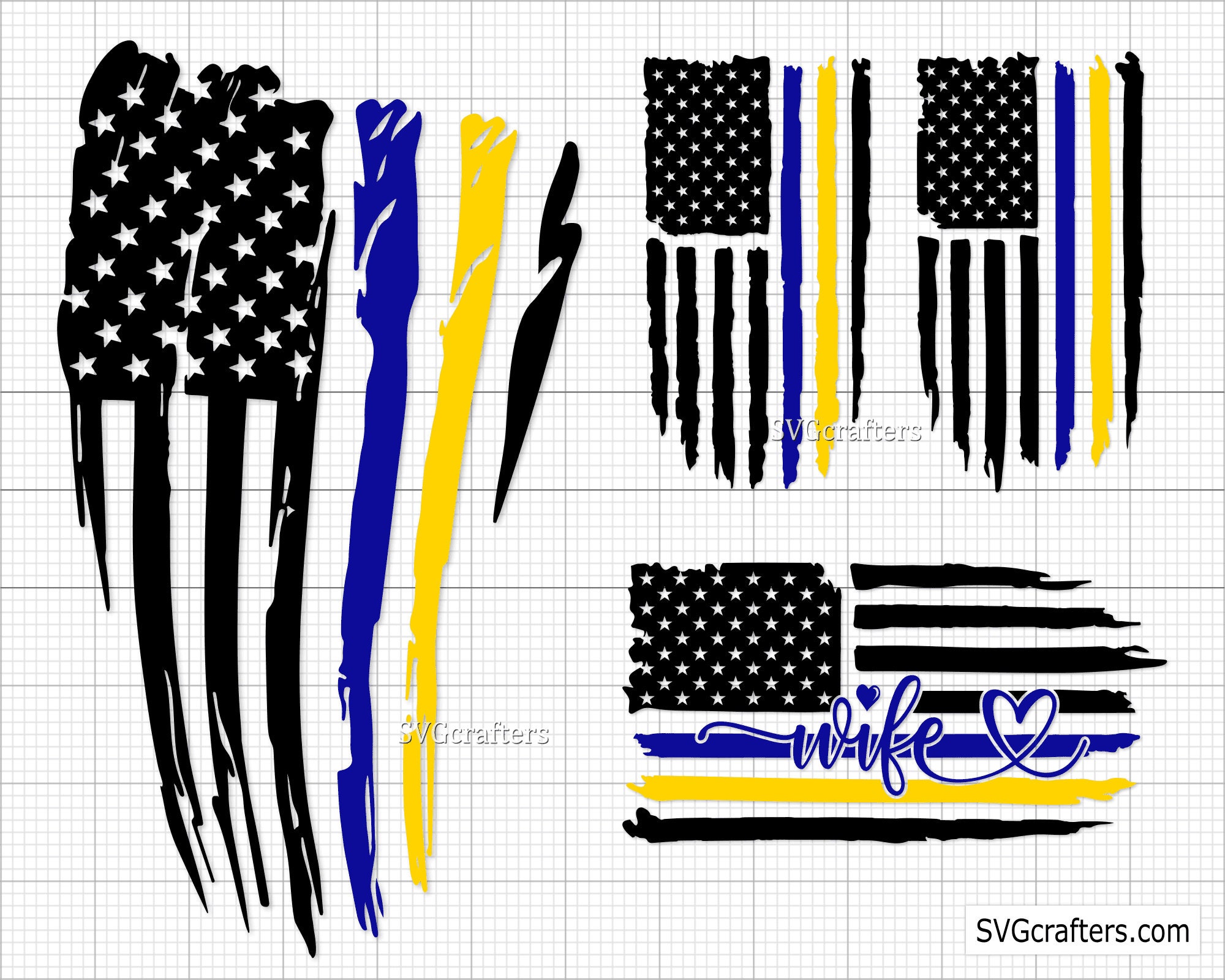 Thin Blue Gold Line Svg Thin Blue Line Svg Police Svg Back - Etsy