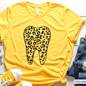 Leopard Print Tooth Svg, Dental Svg, Teeth Svg, Dentist Tooth Svg ...