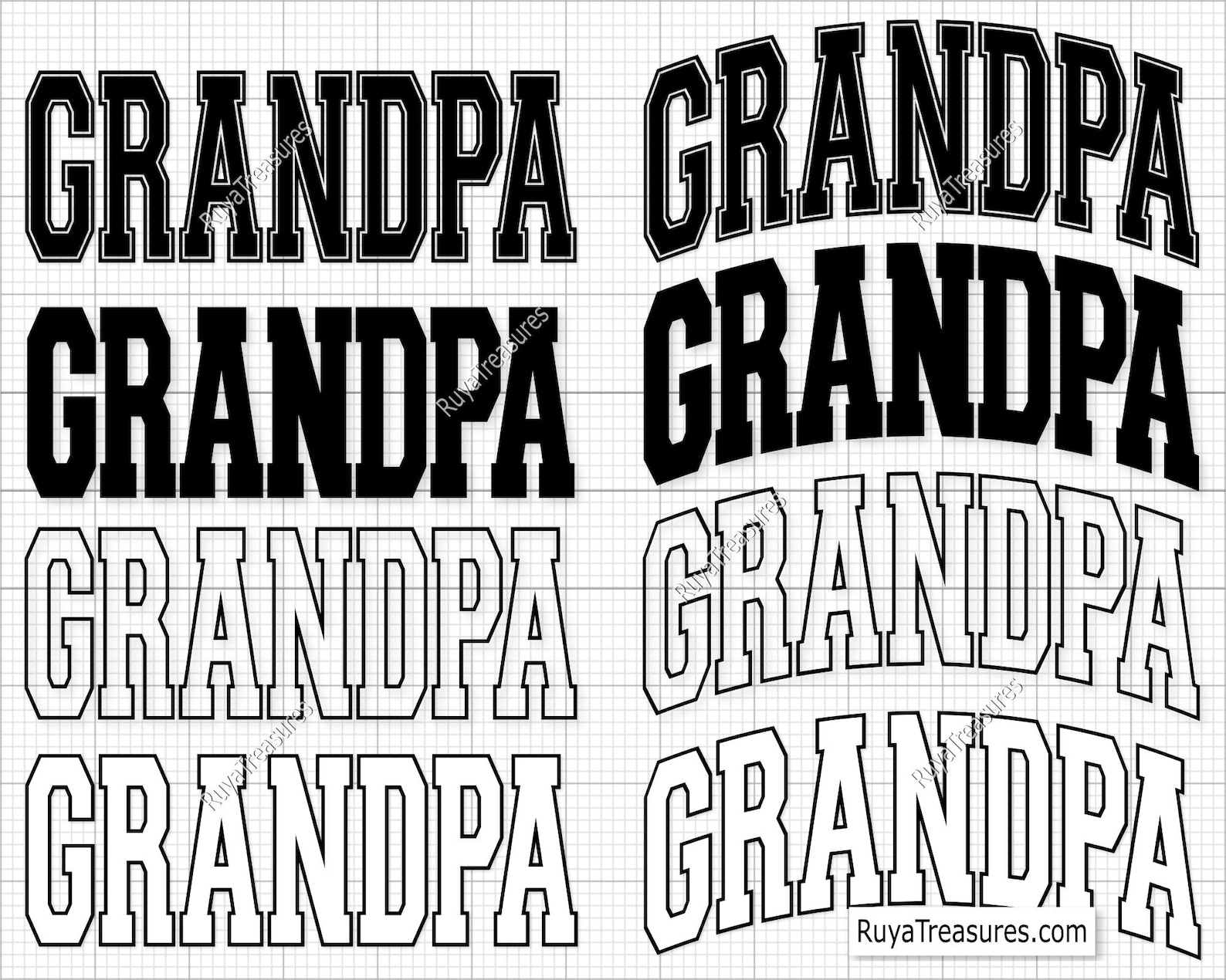Grandpa Varsity Svg, Grandpa Varsity Curved Svg, Grandpa Varsity ...