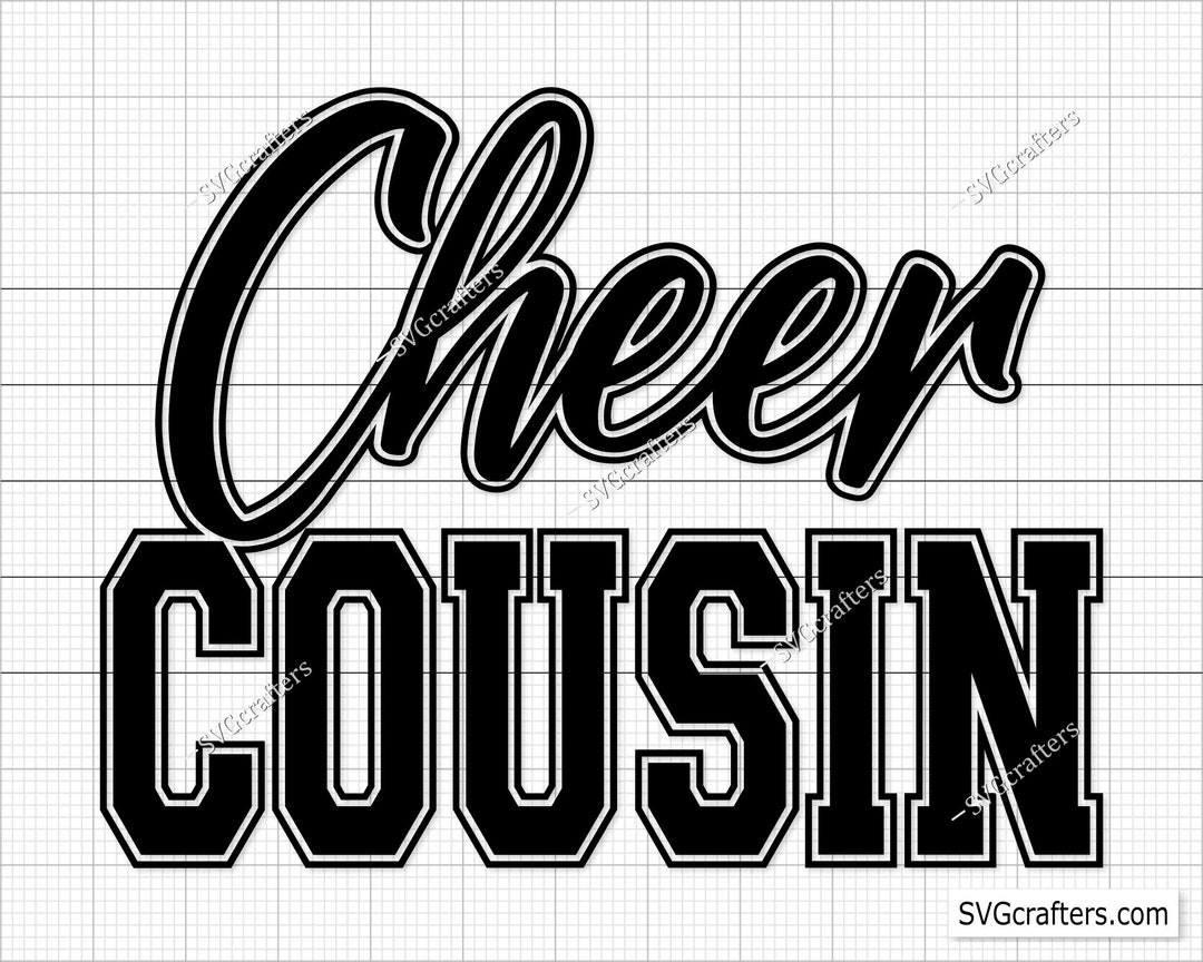 Cheer Cousin Svg Football Cousin Svg Game Day Svg Cousins Svg Cheerleader Svg Cousin Svg 