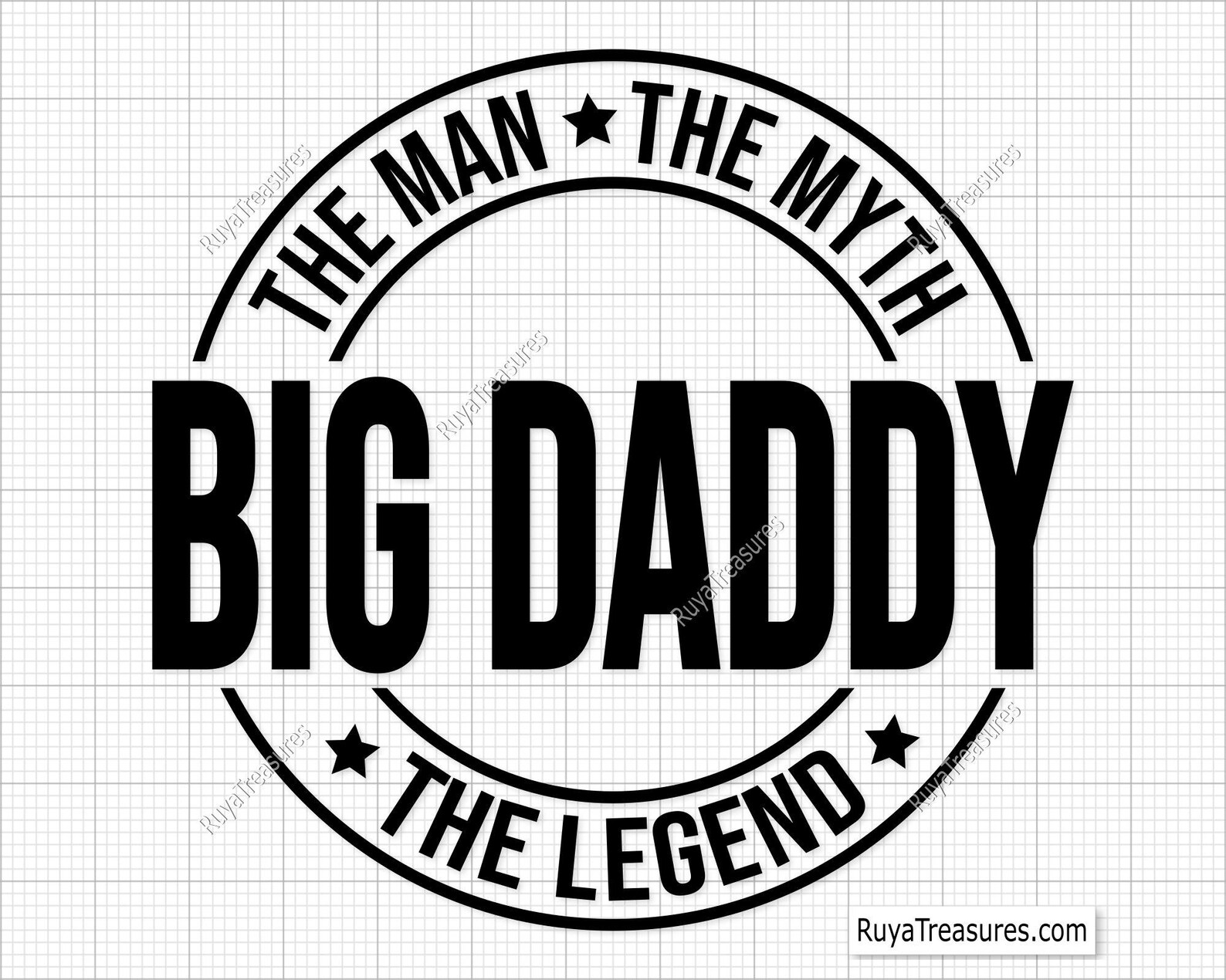 Big Daddy the Man the Myth the Legend Svg, Father Svg, Papa Svg, Dad ...