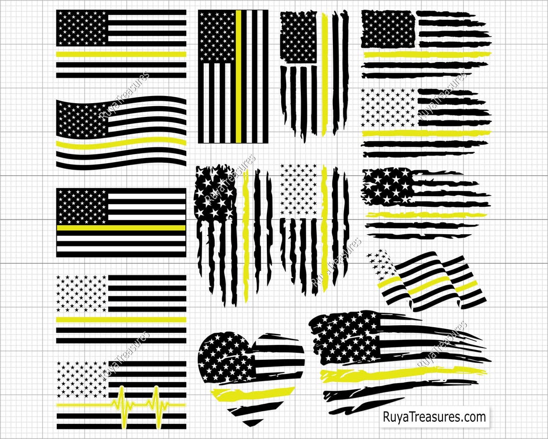 Thin Yellow Line Flag Svg, Dispatcher Svg, 911 Dispatcher Svg, Dispatch ...