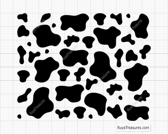 24 Cow Print Svg Bundle, Cow Print Pattern, Svg Files for Cricut, Cow ...