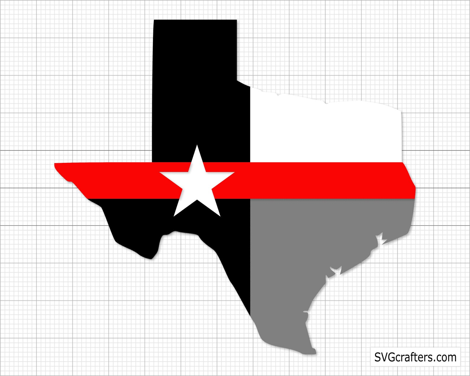 Texas Thin Red Line Svg Texas Firefighter Svg Texas State - Etsy