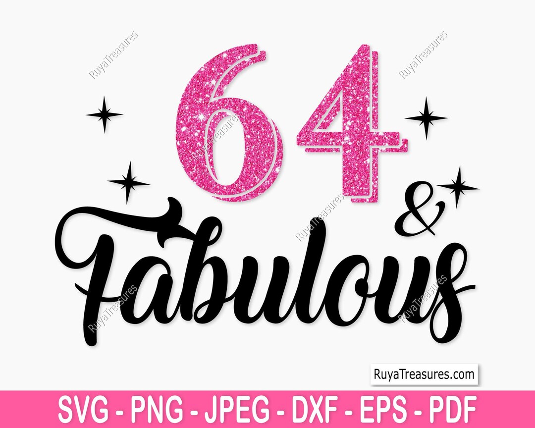 64th Birthday Svg Png, 64th Svg, Aged to Perfection Svg, 64 and ...