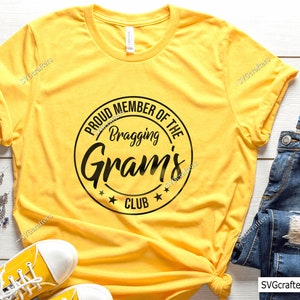Proud Member of the Bragging Gram’s Club Svg, Badass Mom Svg, Cool Moms ...