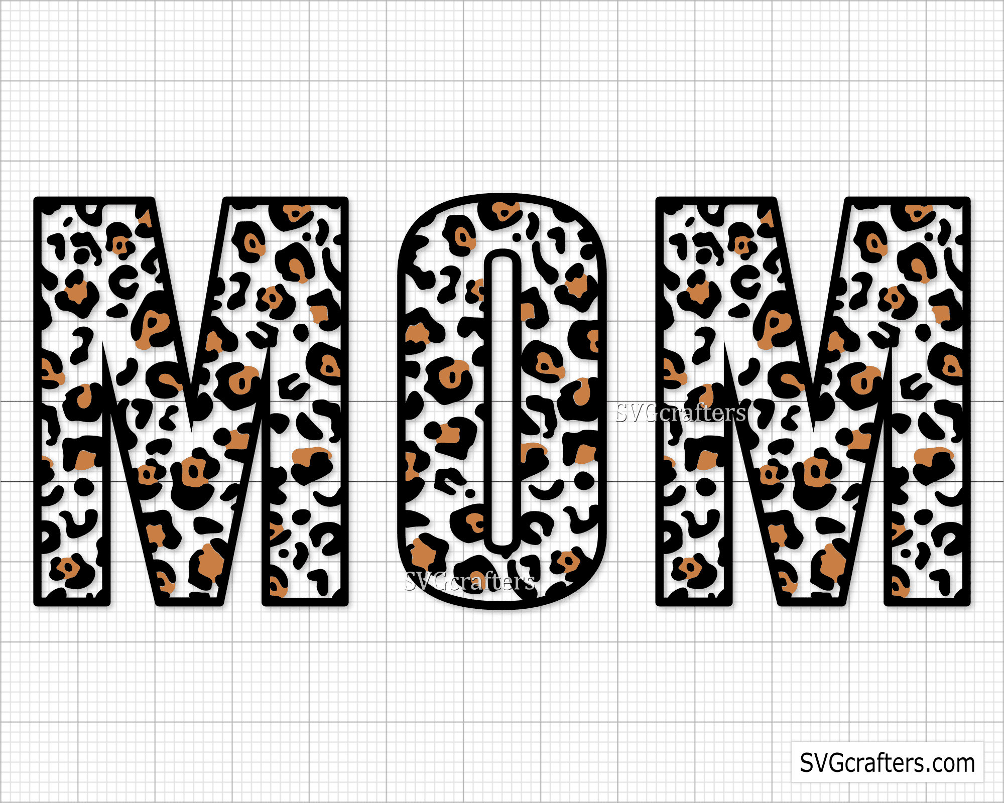 Art & Collectibles Digital Prints Prints line mom half leopard svg png ...