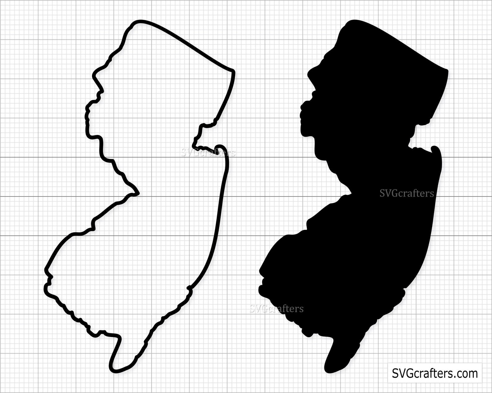New Jersey Map Svg New Jersey Police New Jersey State Svg | Etsy