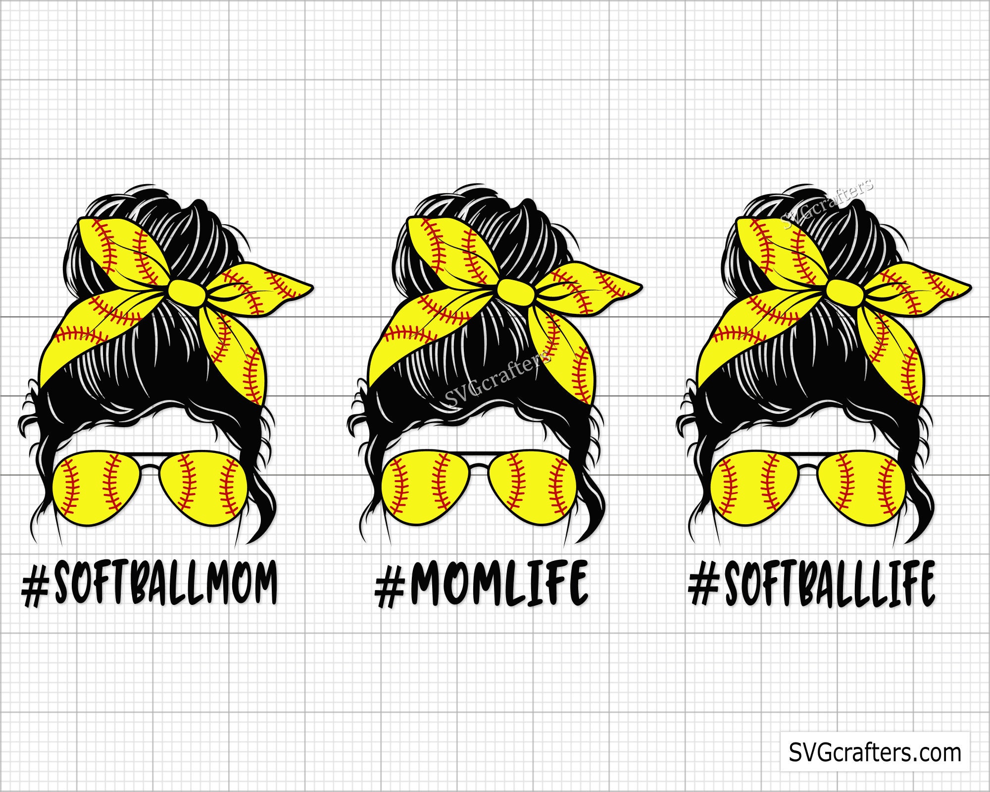 Softball Mom Svg Softball Svg Baseball Mom Svg Softball Etsy