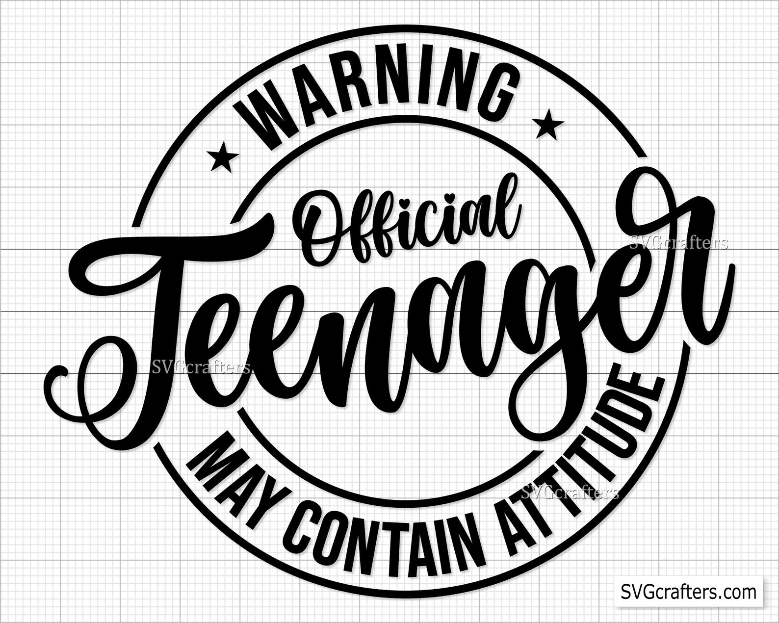 Official Teenager Svg Warning Official Teenager Svg 13th - Etsy