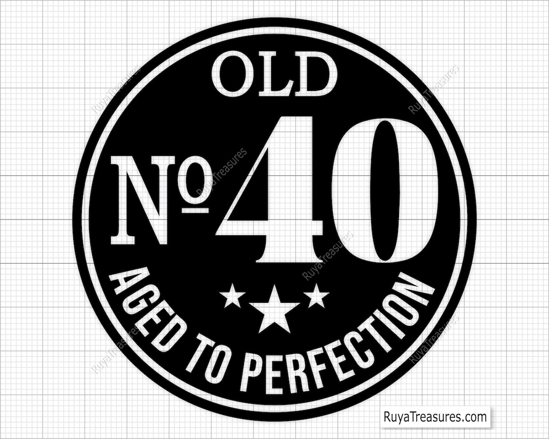 40th Birthday Svg, 40th Svg, Old Number 40 Svg, 40th Cut File for ...