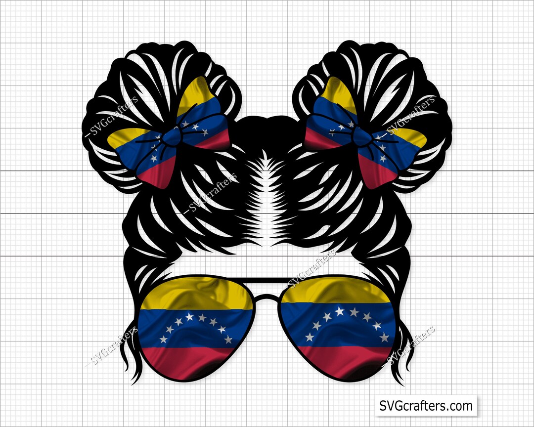 Venezuela Messy Bun Kidlife PNG, Messy Bun Venezuela Flag Png ...