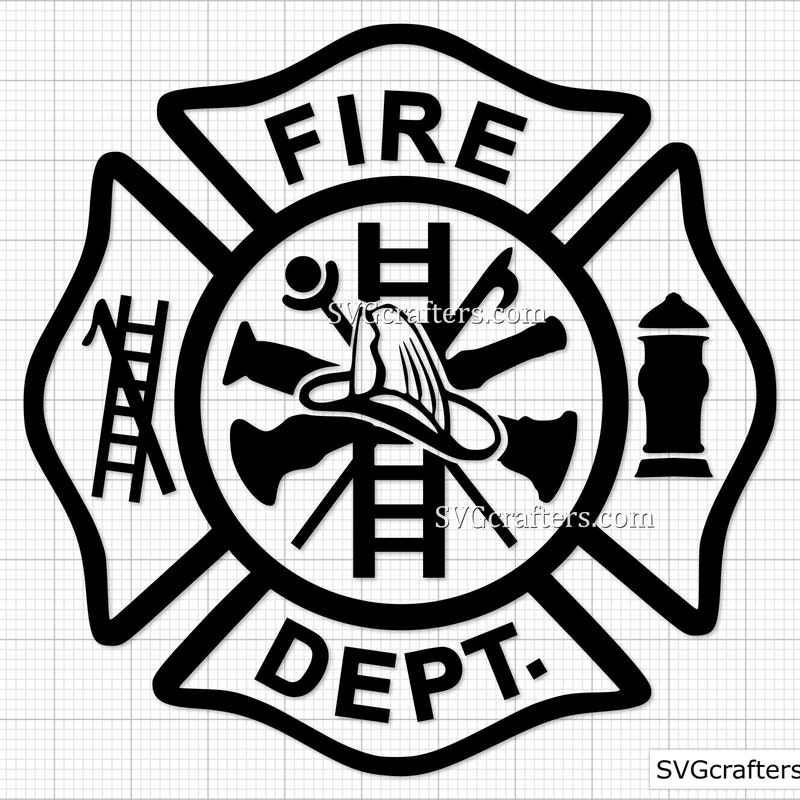 Firefighter Crest Svg - Etsy