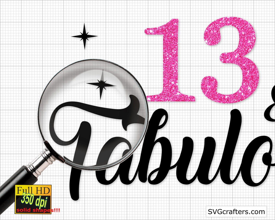 13 and Fabulous Svg 13th Birthday Svg Birthday Girl Svg | Etsy